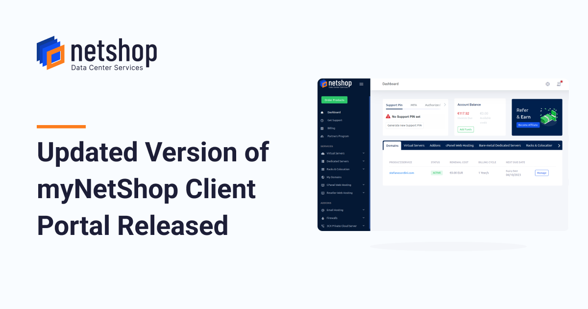 Updated Version of myNetShop Client Portal Released: What’s New · NetShop ISP