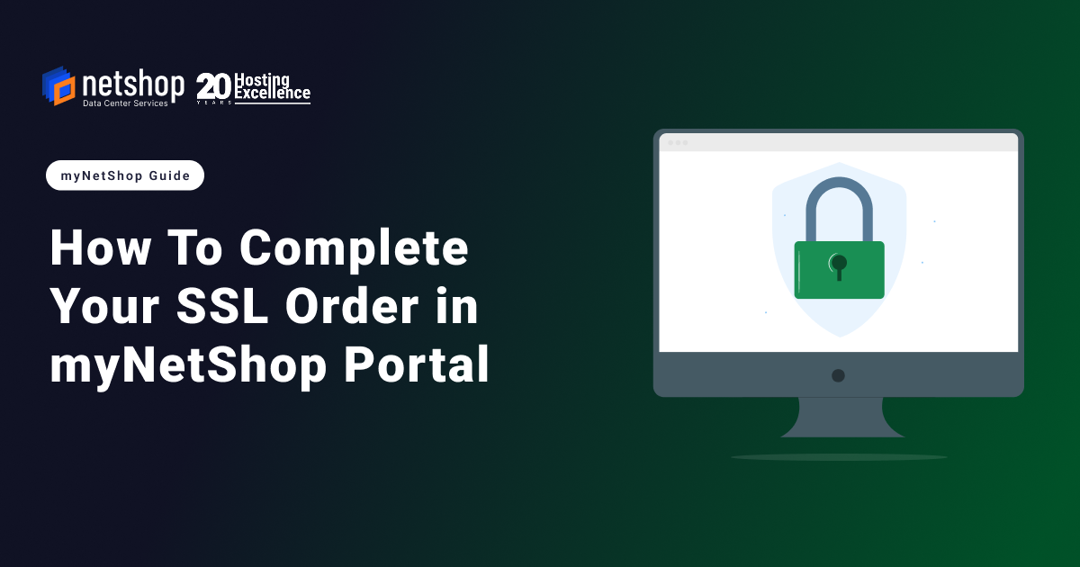 How To Complete SSL Order in myNetShop Portal · NetShop ISP