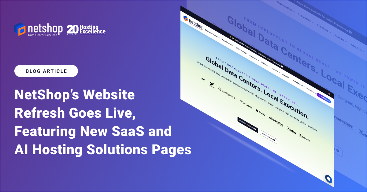 NetShop ISP Website Refresh Goes Live, Featuring New SaaS & AI Hosting ...